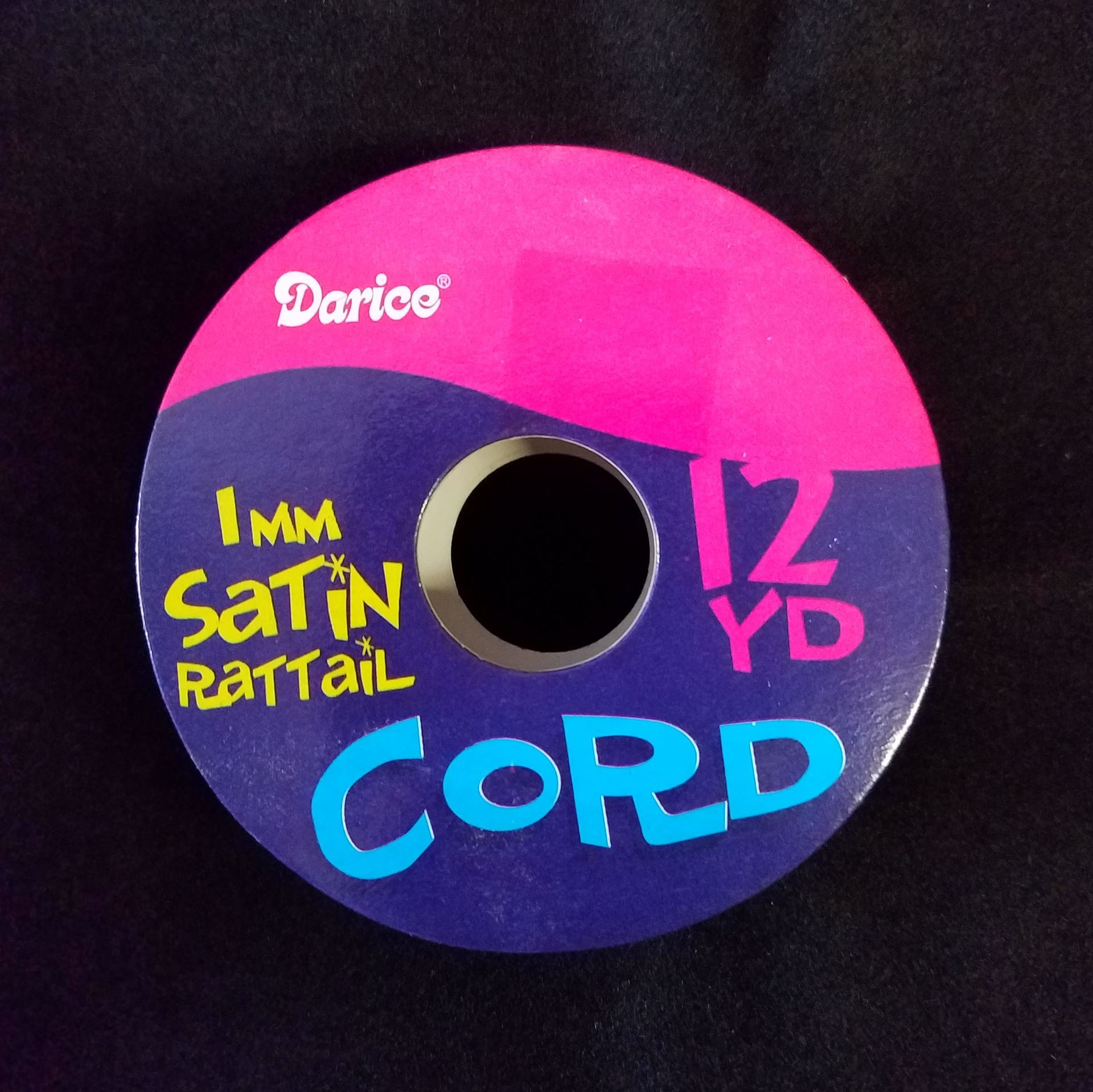 C and J Craft Supply. Rainbow Rattail Craft Cord